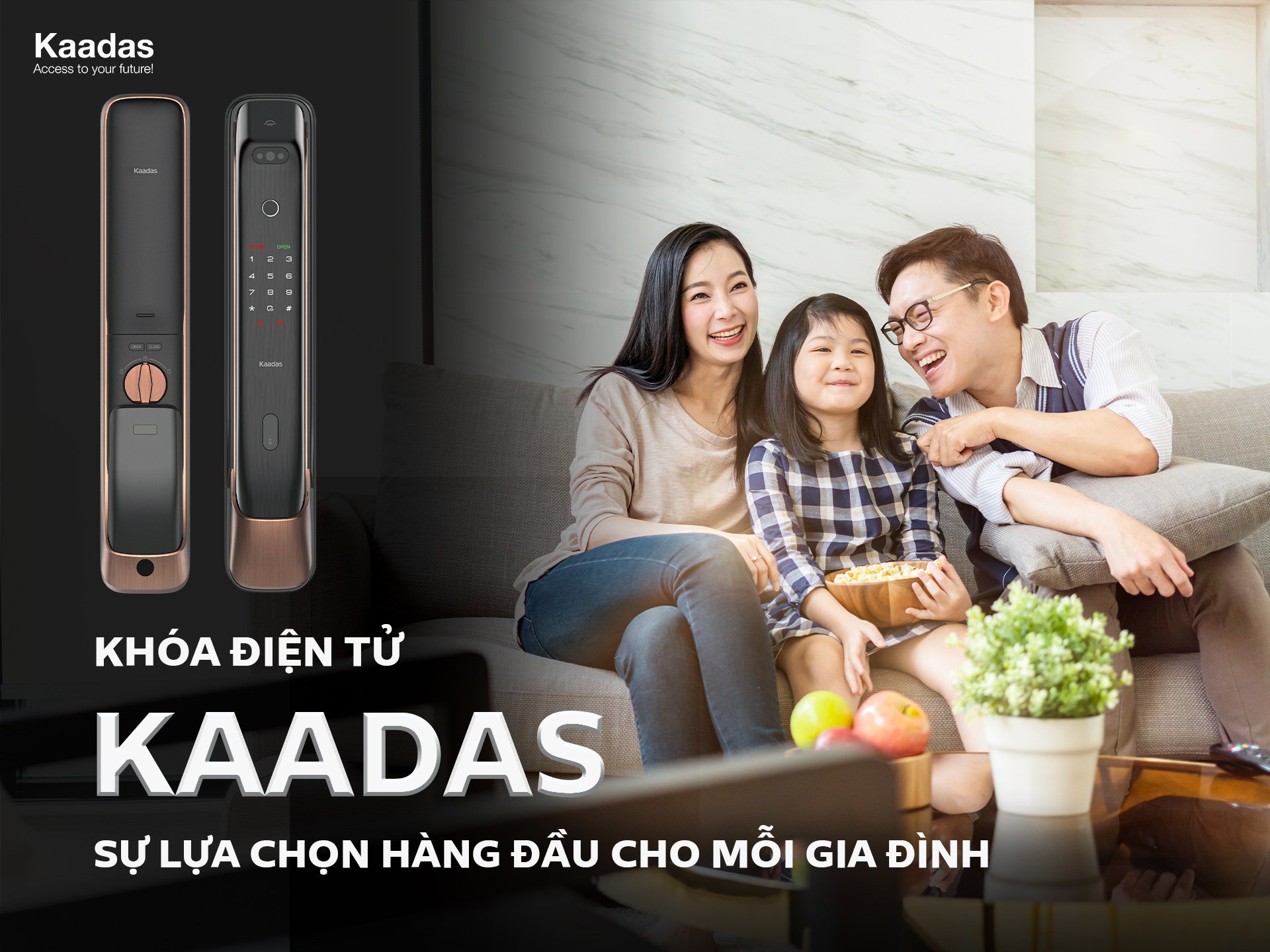 Kaadas "chơi lớn” tung khuyến mại vàng 9999 khi khách hàng mua khoá thông minh