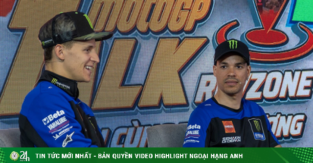 Hai tay đua MotoGP của đội Yamaha xuất hiện tại Việt Nam