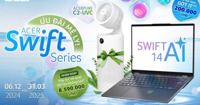 Bùng nổ laptop AI cùng chương trình Acer Swift Series - Ưu đãi mê ly