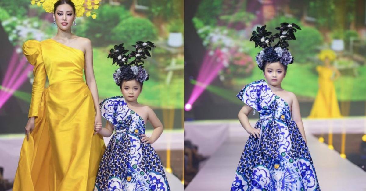 Mẫu nhí Annie Phương Anh thần thái diễn vedette cùng Hoa hậu Khánh Vân