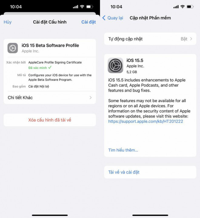 Người dùng nên cài đặt iOS 15.5 ngay lập tức