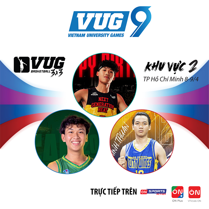 Hơn 50 đội bóng rổ 3x3 tham gia tranh tài tại VUG9 khu vực phía Nam