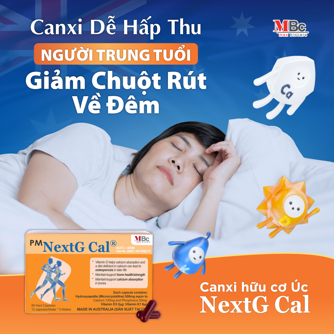 Tiêu chí chọn canxi hữu cơ để giảm chuột rút, ngừa loãng xương do thiếu ...