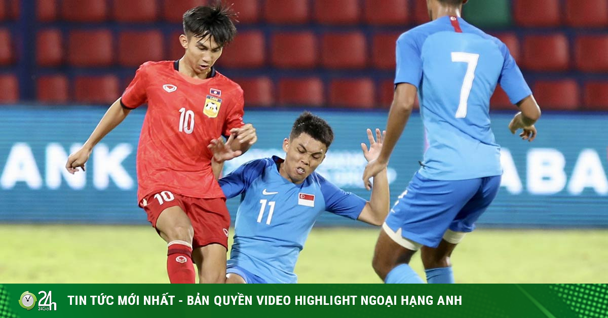 Video bóng đá U22 Lào - U22 Singapore: Đồng loạt chạm xà, đập cột và hỏng 11m (SEA Games 32)