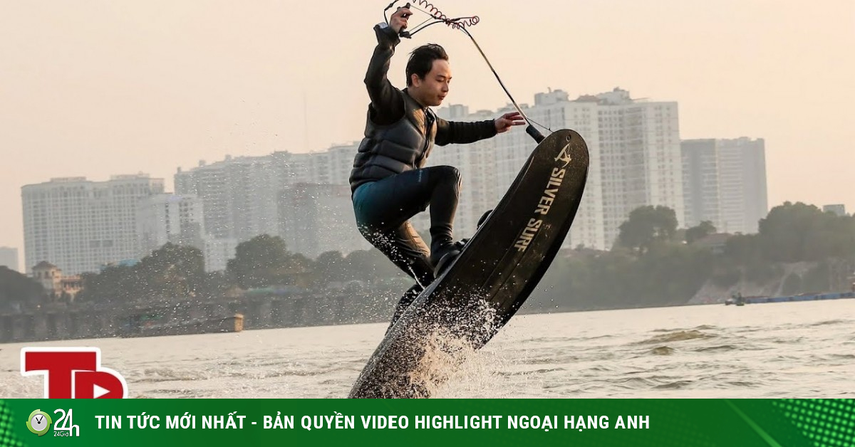Thú chơi lướt ván phản lực của giới trẻ Hà Nội
