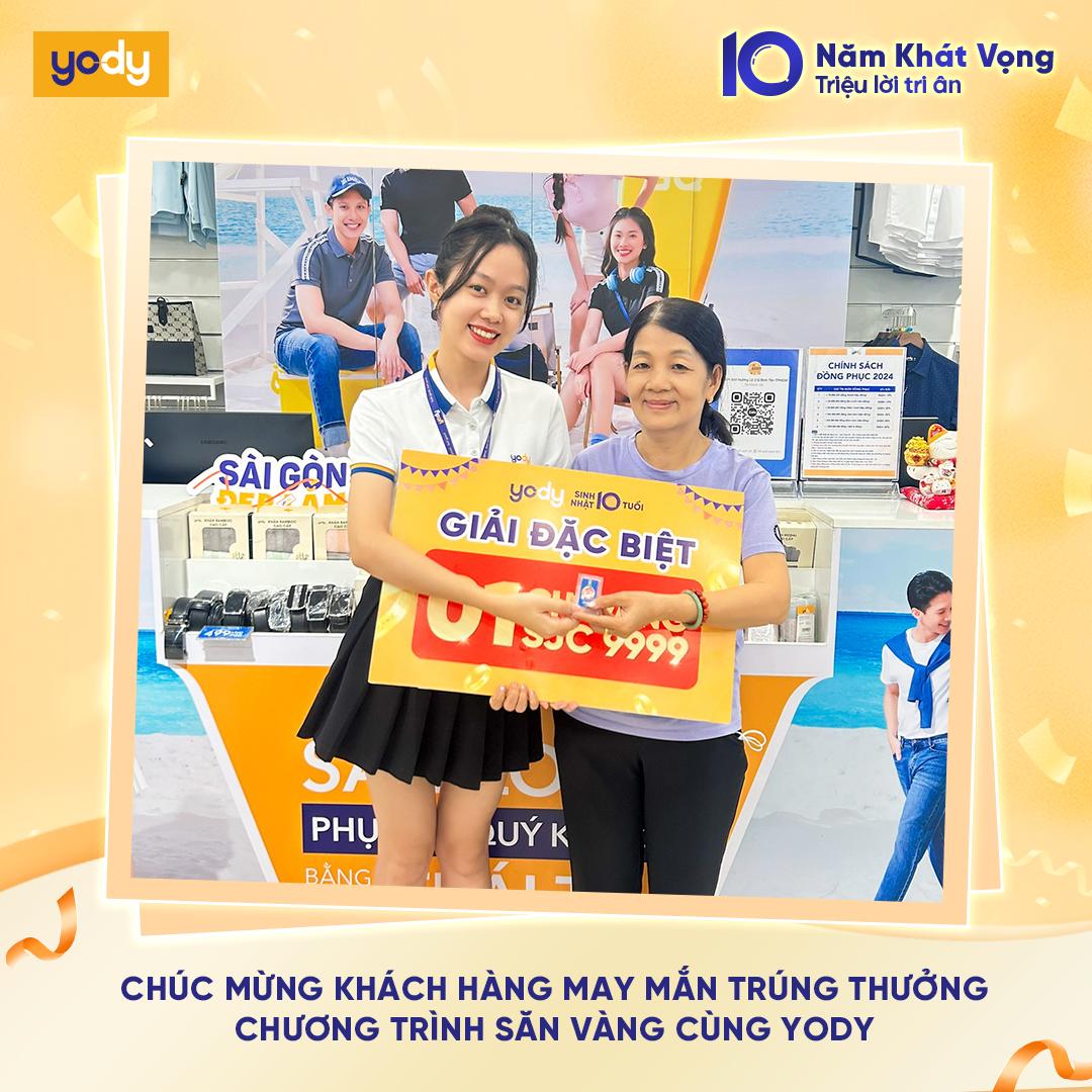 Yody gây sốt khi tặng 50 chỉ vàng cho khách hàng