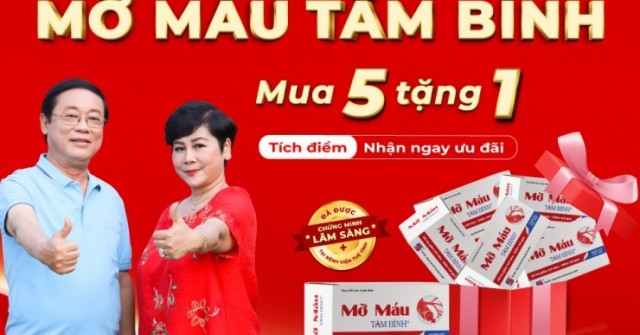 Mỡ máu Tâm Bình khuyến mãi 10.000 phần quà cho người mỡ máu cao
