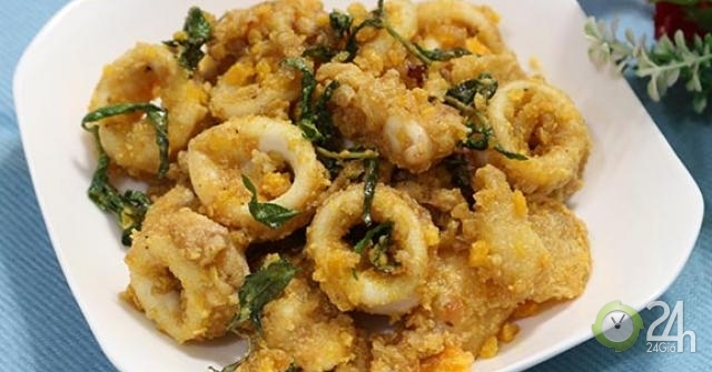 Cách làm mực chiên trứng muối bùi bùi, béo ngậy tha hồ nhậu