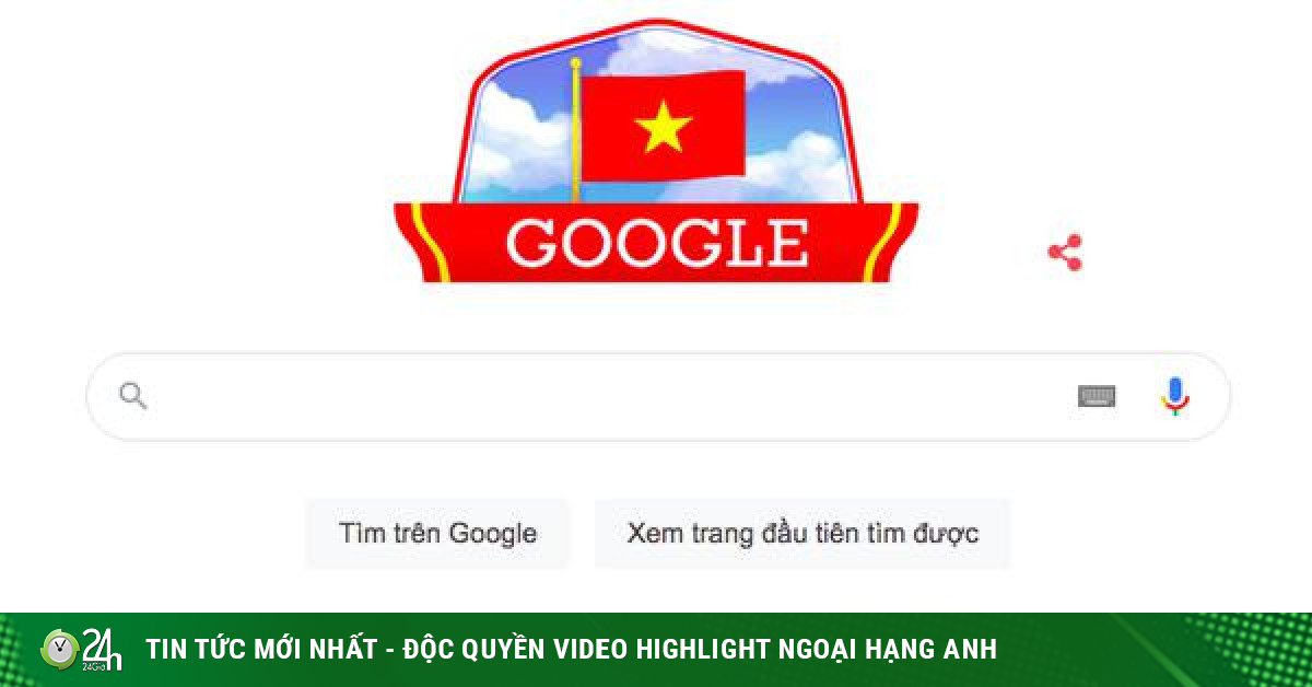 Google đổi giao diện bằng ảnh cờ đỏ sao vàng mừng Quốc khánh Việt Nam