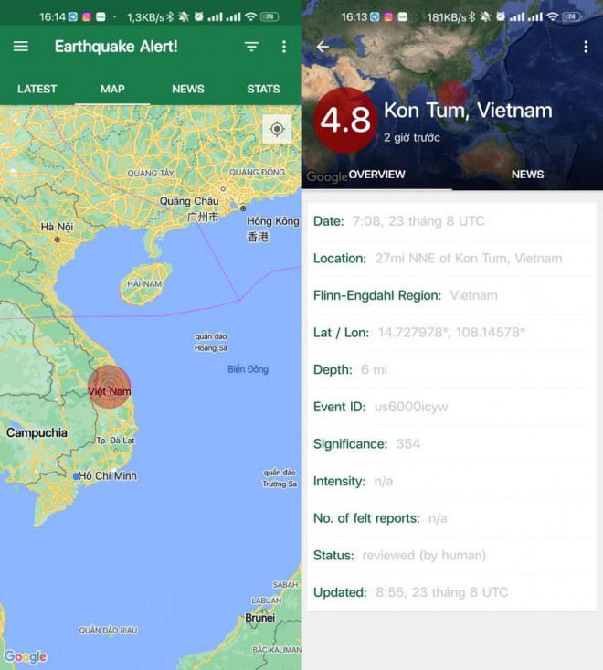 3 ứng dụng cảnh báo sớm động đất tại Việt Nam