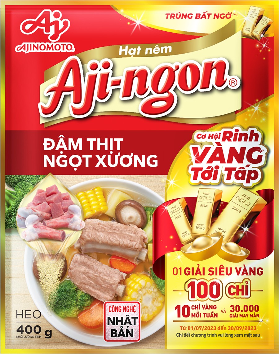 Đón cơn "mưa vàng” giải nhiệt mùa hè từ hạt nêm Aji-ngon® Heo