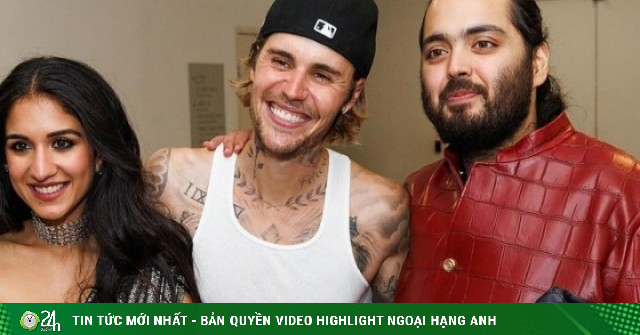 Justin Bieber biểu diễn trong tiệc cưới nhà tỷ phú giàu nhất châu Á