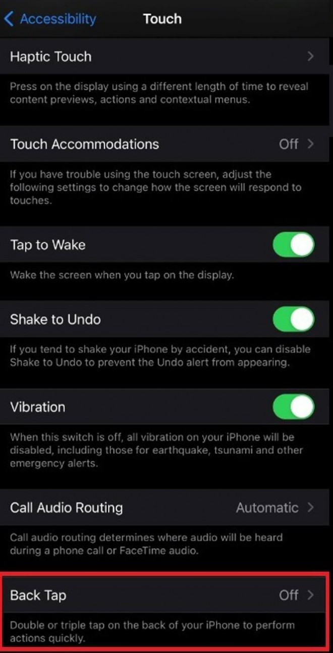 Hướng dẫn bật tính năng Back Tap trên iOS 14 - Doanh Nhân Thương Hiệu