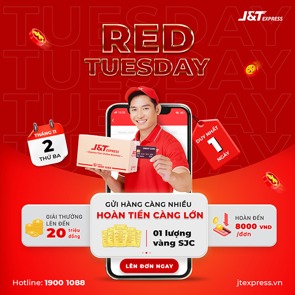 Hậu giãn cách, J&T Express tung chương trình Red Tuesday - ngập tràn ưu đãi