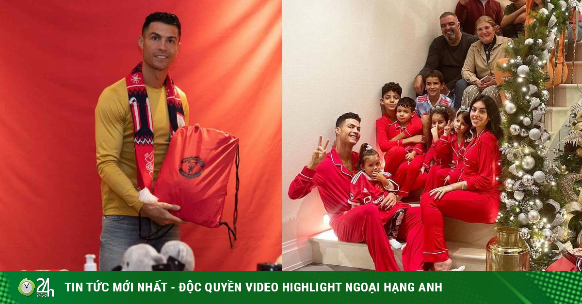 Ronaldo đón Noel bên đại gia đình "gây bão", hành động ấm lòng cùng SAO MU