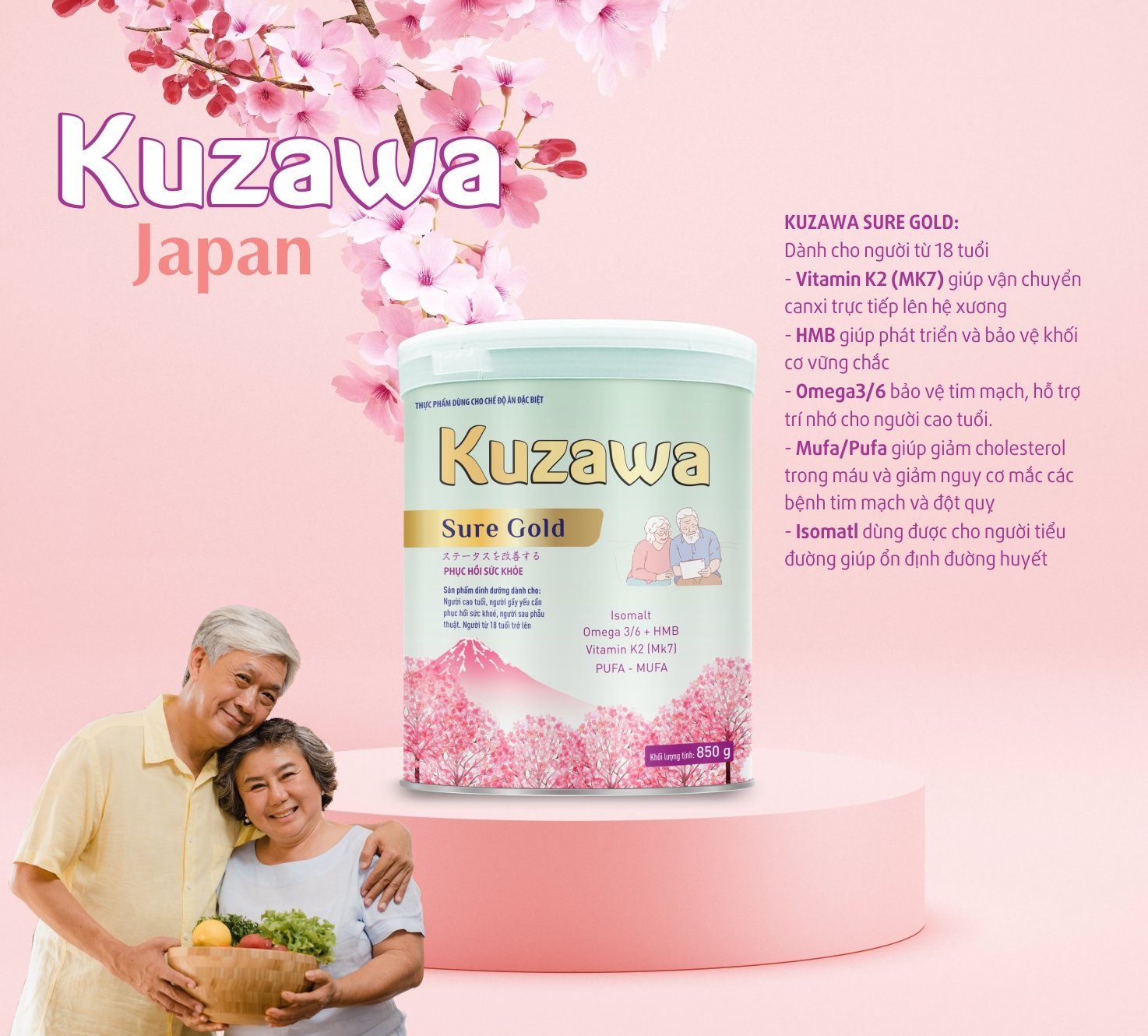 Sữa Kuzawa Sure Gold và Kuzawa Canxi bổ sung Isomalt – Đường dùng cho ...