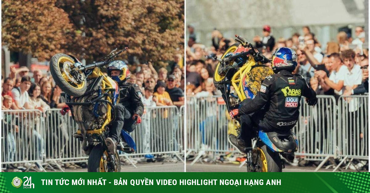 Kỷ lục Guinness đi xe máy bốc đầu buông hai tay