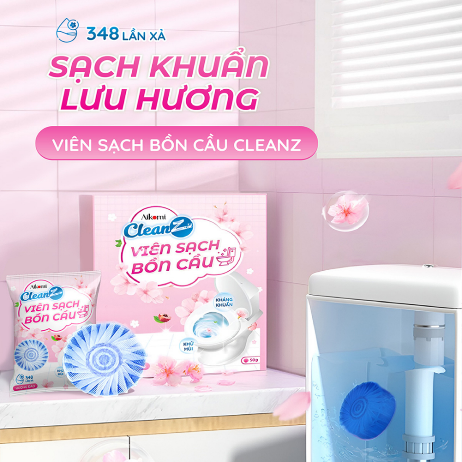 Viên sạch bồn cầu CleanZ - Giúp bạn tiết kiệm thời gian và công sức dọn nhà