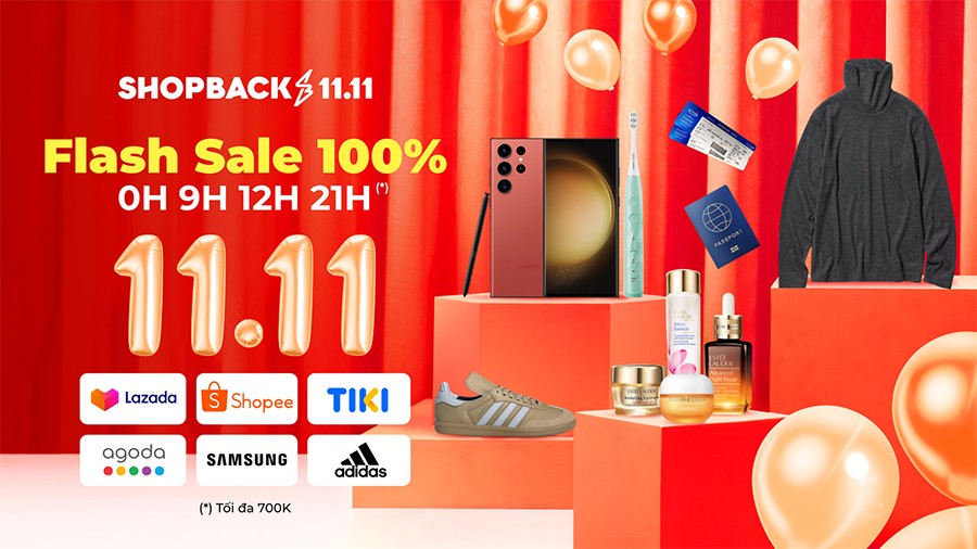 ShopBack khởi động mùa sale lớn nhất năm, thưởng 20 triệu đồng ngày 11.11